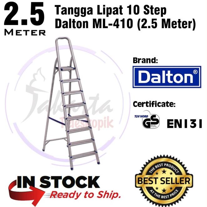 Jual Tangga Lipat 10 Step Dalton Ml-410 2.5 Meter Tangga Alumunium 2,5 ...