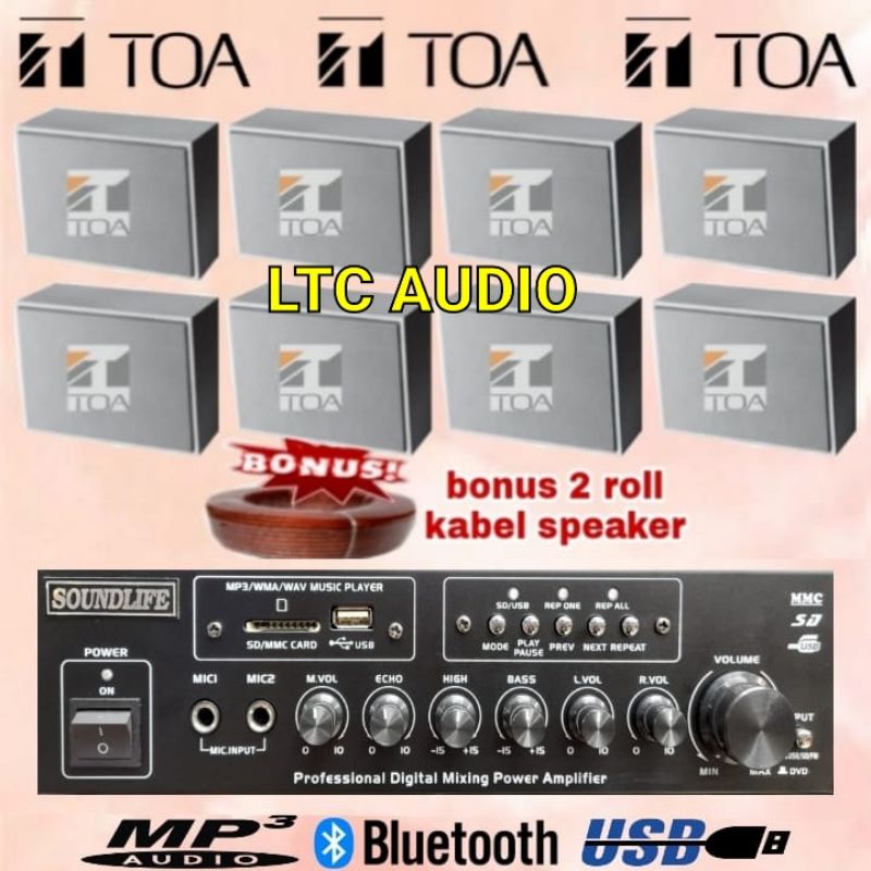 Jual PAKET SOUND SYSTEM SPEAKER TOA INDOOR UNTUK CAFE, RESTO, KLINIK 8 ...