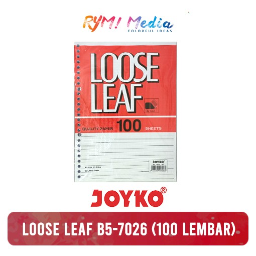 Jual JOYKO Loose Leaf B5 - 7026 - 100 lembar / Isi Kertas File Binder Paper | Shopee Indonesia
