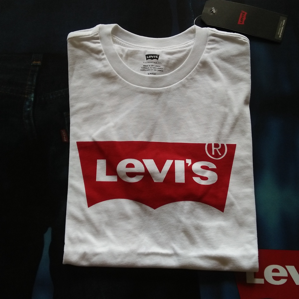 Jual Levis Housemark Tee Regular Fit Neutrals 17783-0140 (Batwing Logo ...