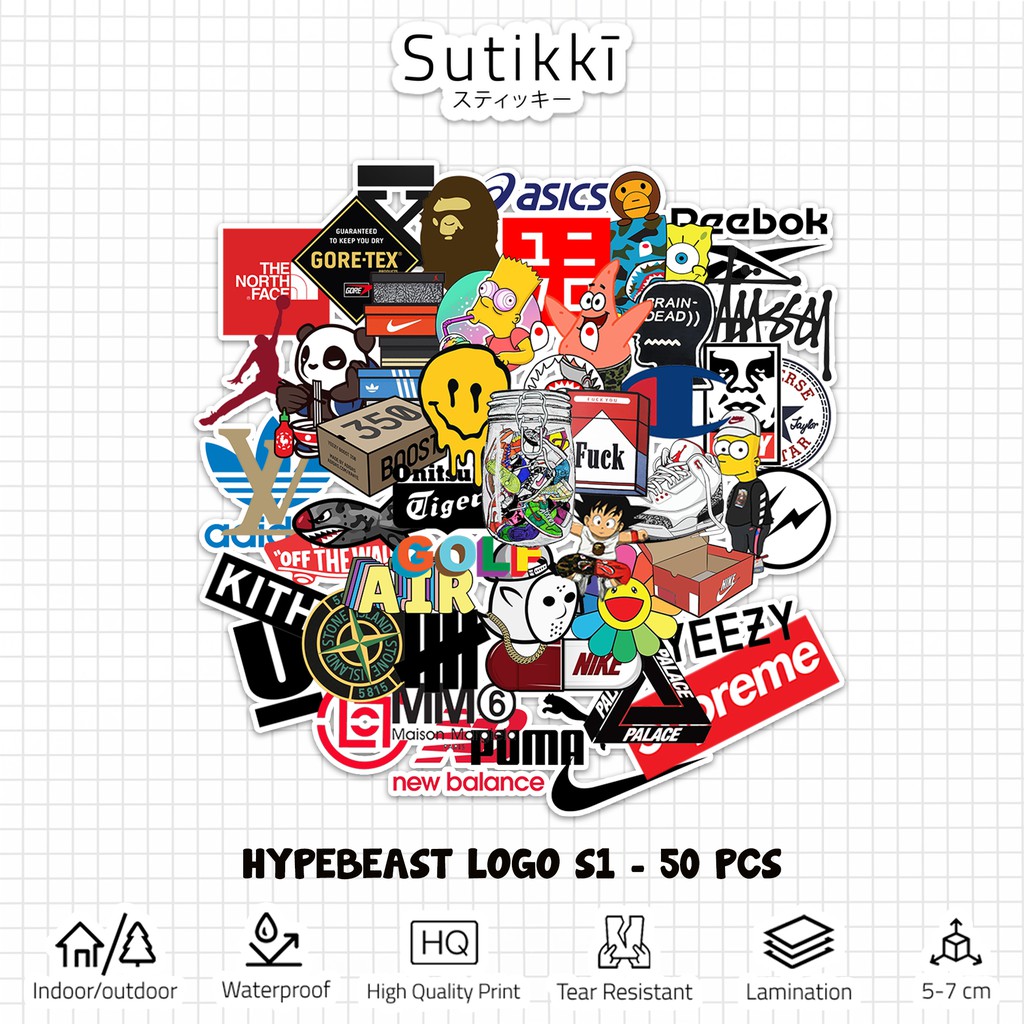 Jual Sutikki | Sticker Pack Hypebeast Logo Thrifting Supreme Hype Beast ...