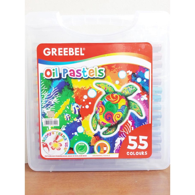 Jual Crayon / Oil Pastel Grebel 55 Warna | Shopee Indonesia