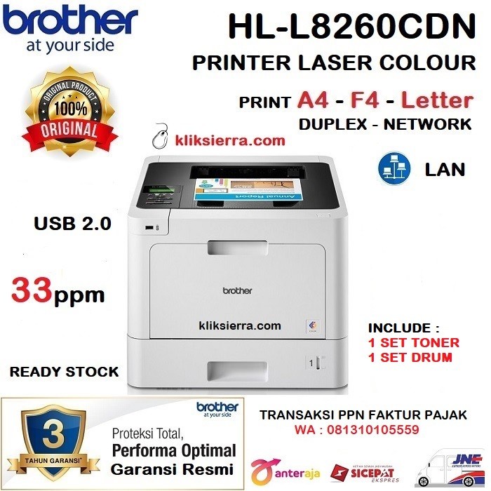 Jual BROTHER HL-L8260CDN Printer Laser Colour Duplex + Network Color ...