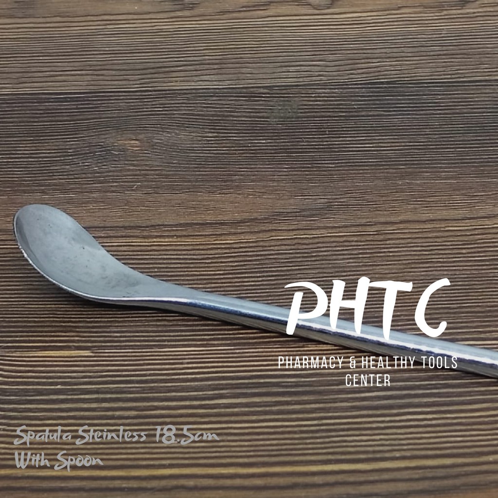 Jual Spatel / Spatula Stainless with Spoon 18cm | Shopee Indonesia