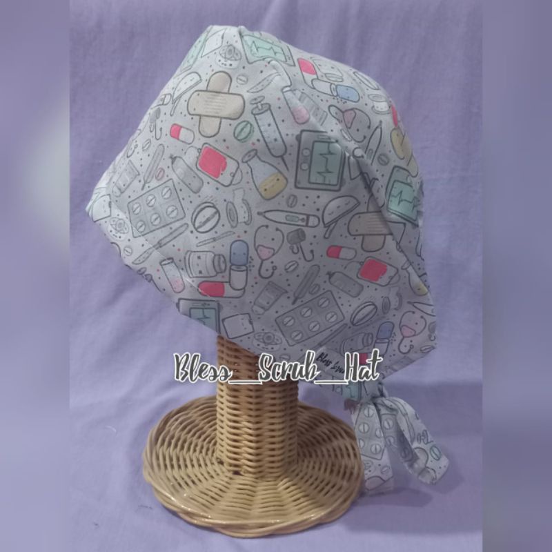 Jual Topi Bedah / Nurse Cap/ Surgical cap/ Topi Motif/Dokter/Medis ...