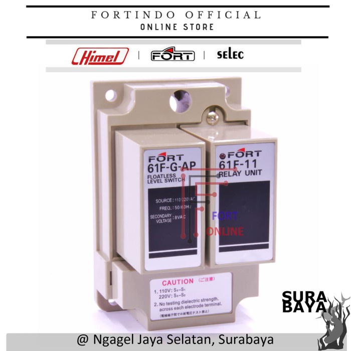 Jual WLC Water level control 1 tangki 61F-G-AP fort sensor air FORT ...