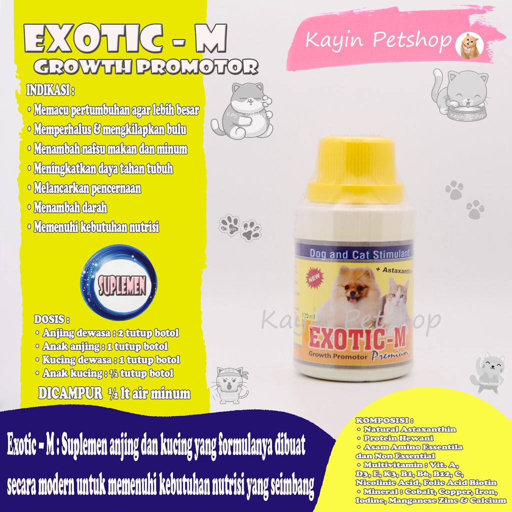 Jual EXOTIC - M 120ml - Memacu Pertumbuhan Anjing Dan Kucing - Dog And ...