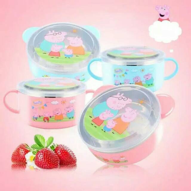 Jual Peppa Pig Stainless Bowl Mangkok Anak | Shopee Indonesia
