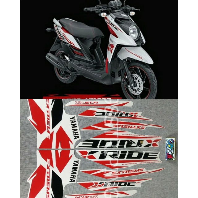 Jual STRIPING X RIDE PUTIH TAHUN 2014 2015 STIKER LIS STANDAR ORI ...