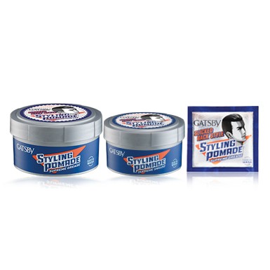 Jual GATSBY Styling Pomade SUPREME GREASE/BIRU | Shopee Indonesia