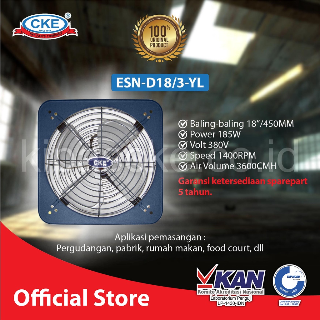Jual Exhaust dinding tembok /hexos dinding 18 Inch/Exhaust Fan CKE DBN ...