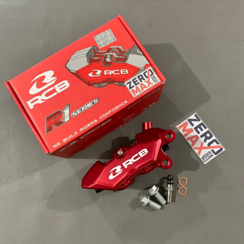 Jual Kaliper Rem RCB Racing Boy R1 Series 4 Piston P4 4P Depan Kanan Merah Red Original | Shopee ...