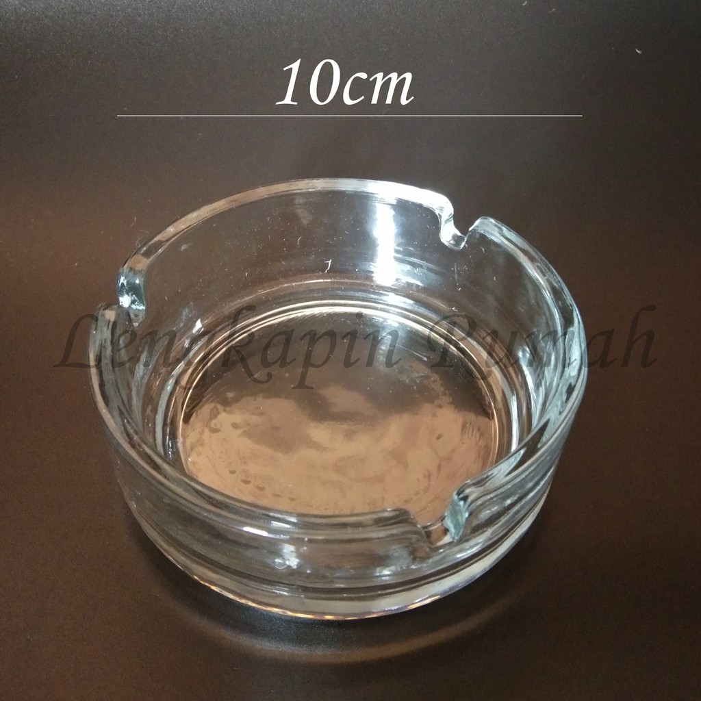 Jual Asbak Rokok Beling Kristal Kaca Bening Bulat Round Tebal Diameter ...