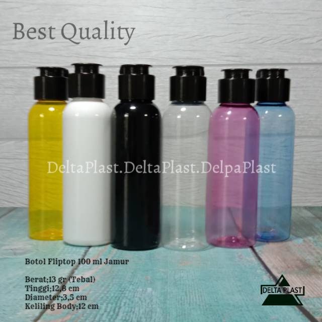 Jual BOTOL FLIPTOP 100 Ml MODEL KANCING JAMUR FLIPTOP HITAM | Shopee ...
