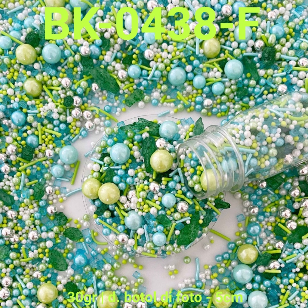 Jual GR-BK-0438 Sprinkles springkel 30gr pink biru hijau kuning merah ...