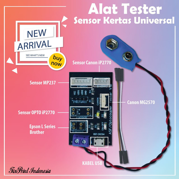 Jual Universal Modul Alat Tester PE Sensor Kertas Canon Epson Brother ...