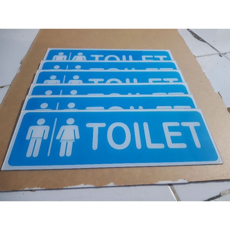 Jual AKRILIK DAN SETIKER SIGN TOILET UKURAN 10×30 CM | Shopee Indonesia