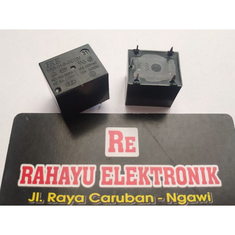 Jual RELAY 12V 10A 5 PIN HKE HITAM | Shopee Indonesia