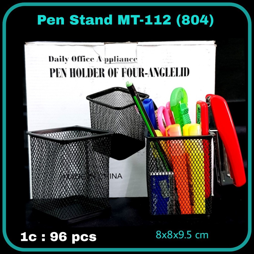 Jual SOS Pen Stand Besi Segi / Pen Holder / Pen Organizer / Tempat Pen ...