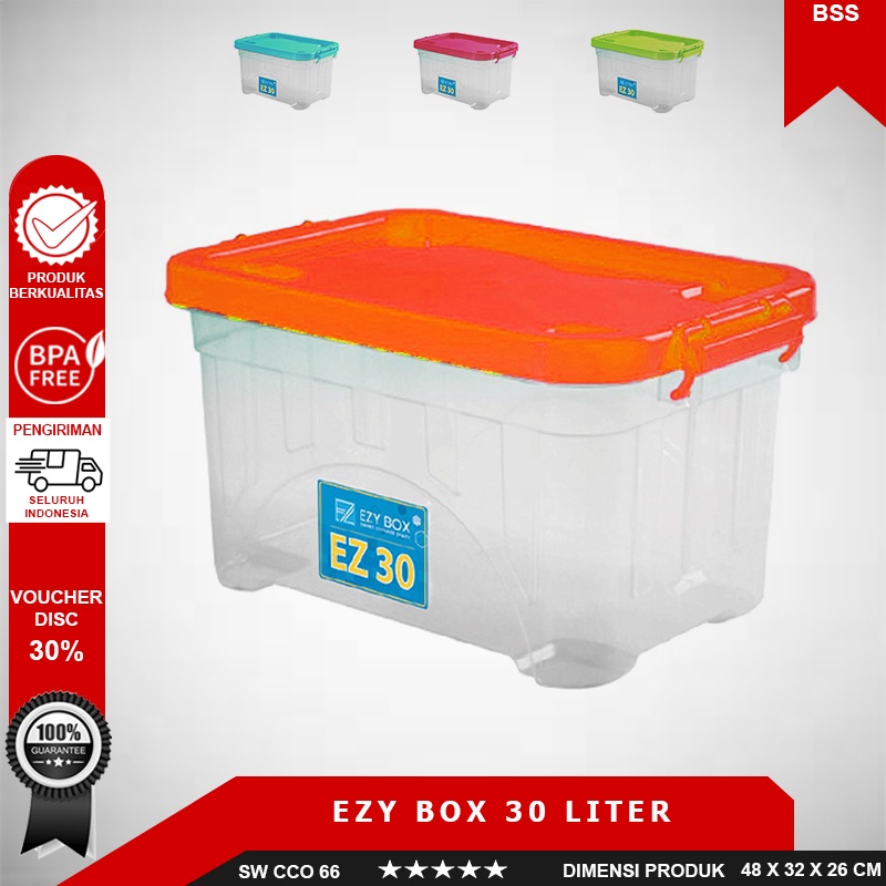 Jual CONTAINER BOX CB 30 LITER KOTAK/TEMPAT PENYIMPANAN WADAH PLASTIK ...