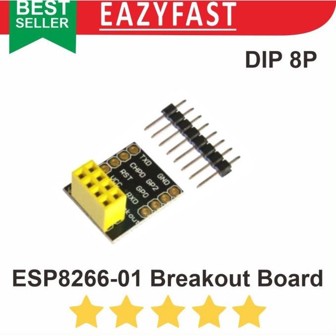 Jual ESP8266 01 Breakout Board / Adapter Plate Breadboard DIP ESP01 ESP-01 efst90 Ayo Beli ...