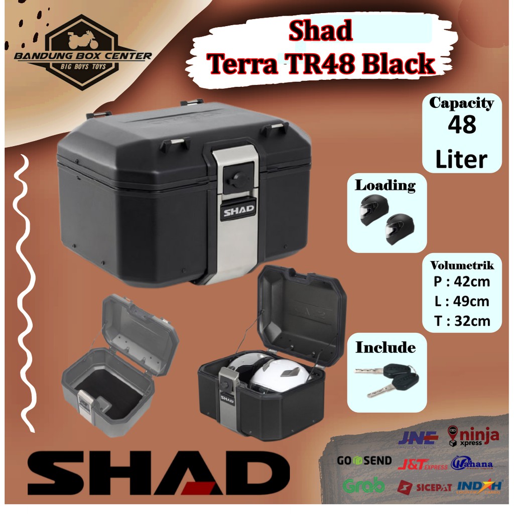 Jual Box Motor Box Pannier Box Almunium Box Shad Terra TR48 Black Box ...