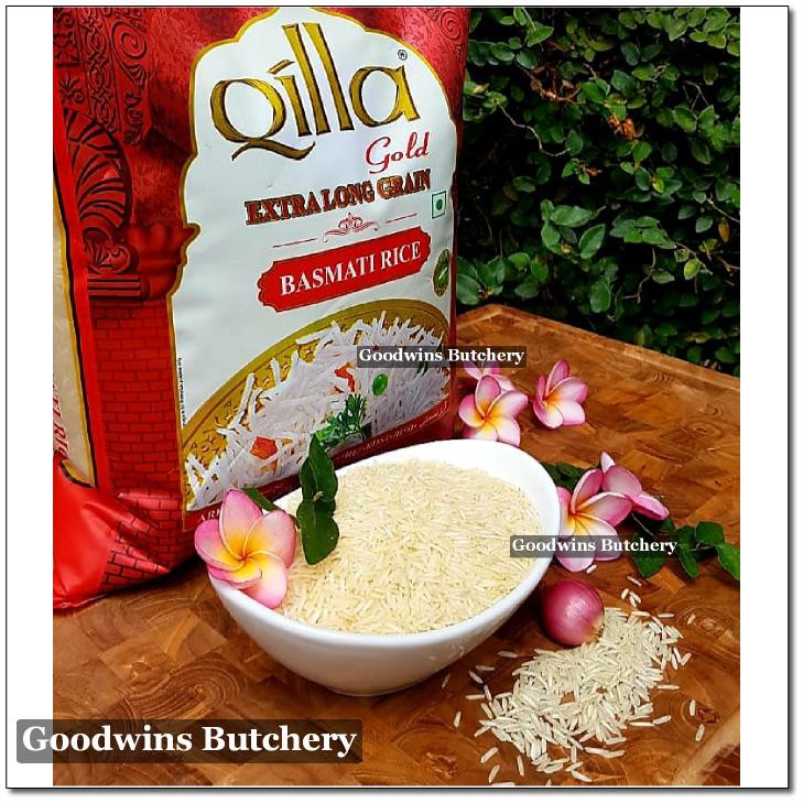 Jual 1kg Beras Rice BASMATI India QILLA GOLD extra long grain VACUUMED ...