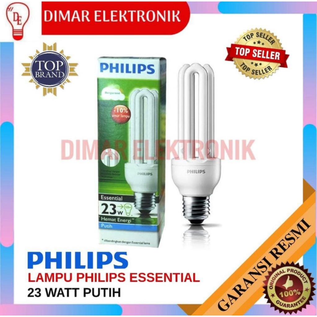 Jual LAMPU PHILIPS ESSENTIAL 23 WATT | Shopee Indonesia