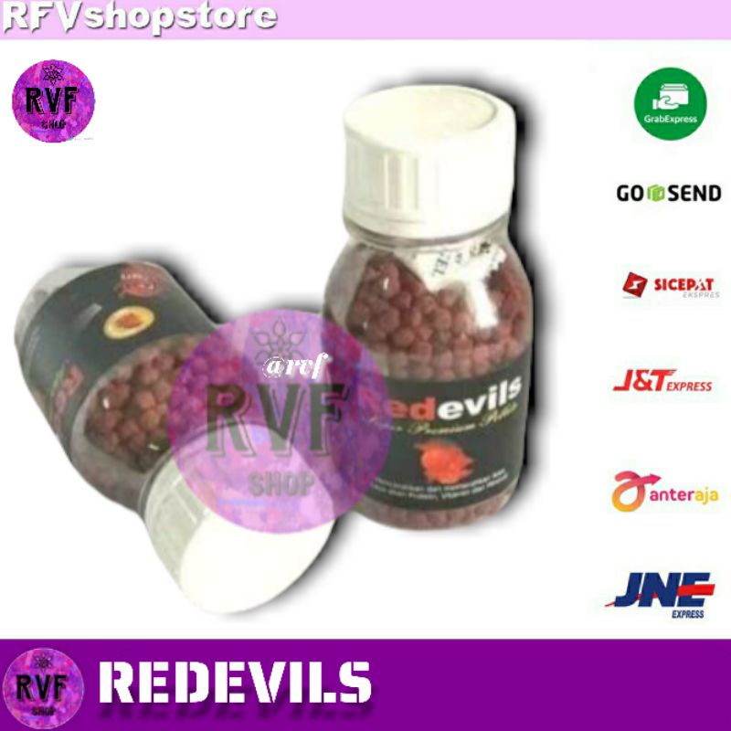 Jual JDL Red Devil 100gr 100 gr Makanan pakan pelet Ikan Louhan Lohan ...