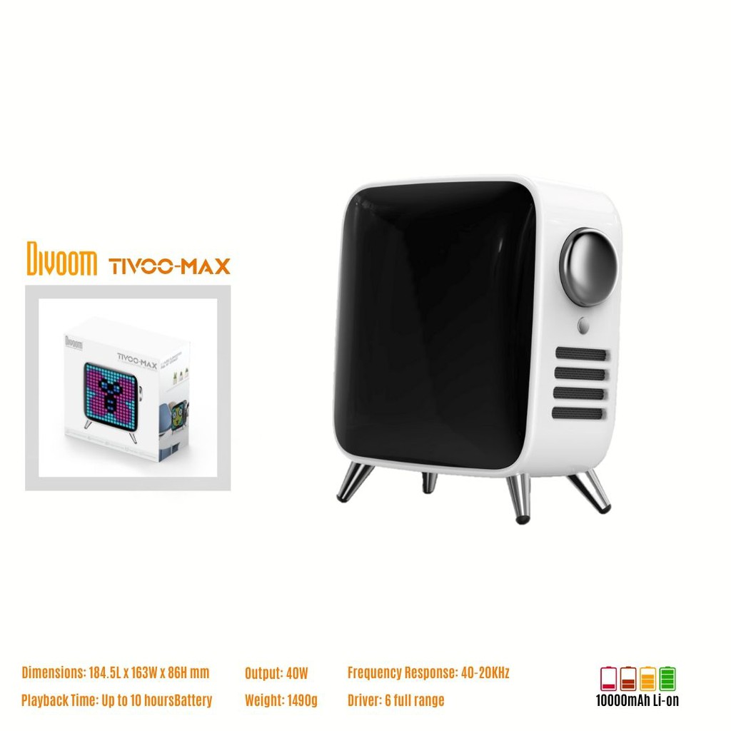 Jual Divoom Tivoo Max Multifunctional 40W Premium LED Gaming Bluetooth Speaker - Putih | Shopee ...