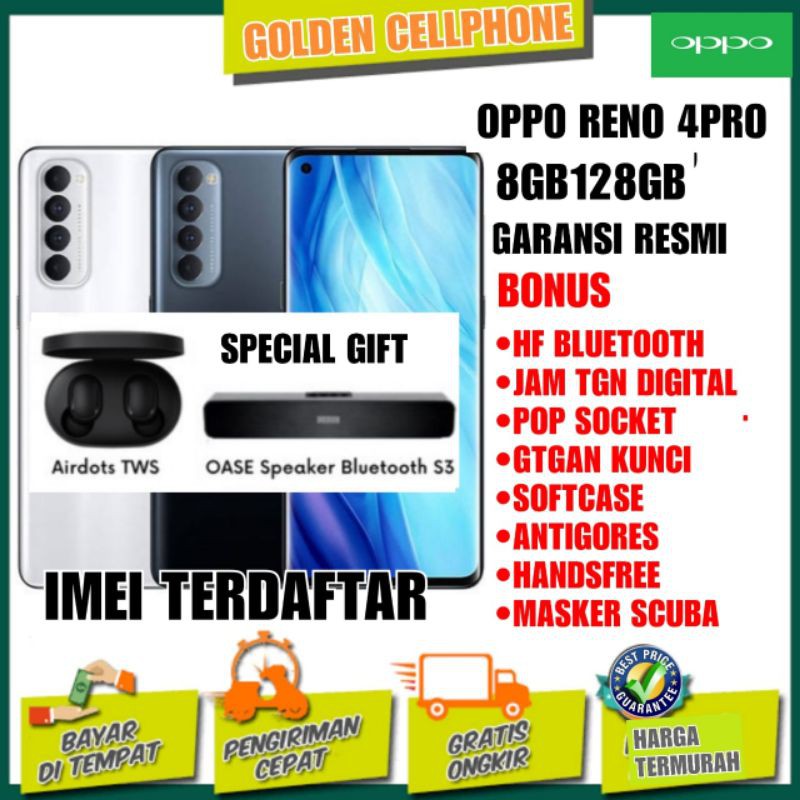 Jual OPPO RENO 4PRO & 3PRO 8/256 GARANSI RESMI | Shopee Indonesia