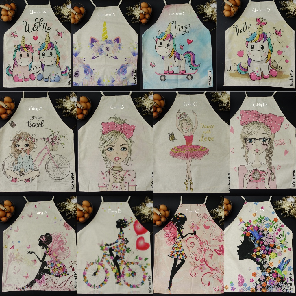 Jual Chefio Celemek Masak / Apron / Celemek Kain / Celemek Dapur ...
