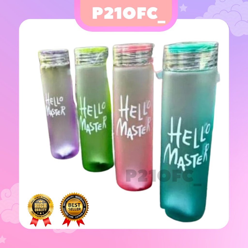 Jual Botol minum kaca hello master good quality | Shopee Indonesia