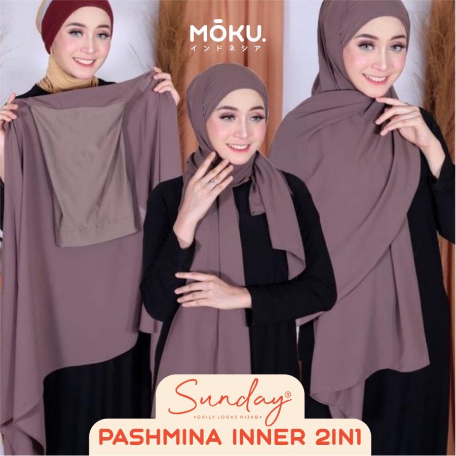 Jual PASHMINA INNER 2IN1 Ceruty Babydoll Viral premium Pasmina Tante ...