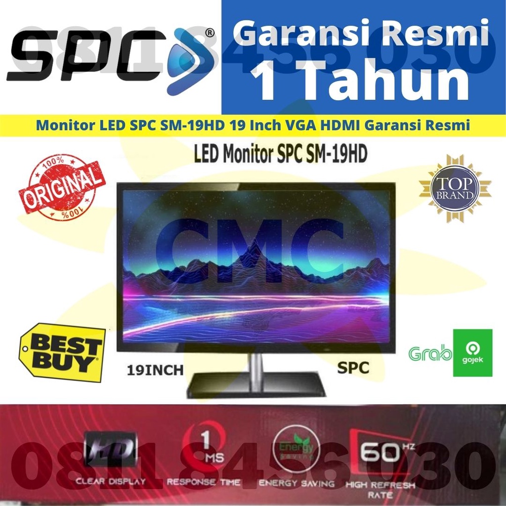 Jual LED Monitor SPC SM19HD 19 Inch SM-19HD 19" HD HDMI VGA GARANSI ...