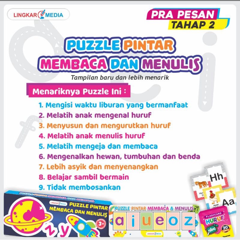 Jual Puzzle Pintar Membaca dan Menulis by Lingkar Media / Buku Belajar ...