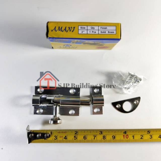 Jual Grendel selot pintu jendela 2 inch aluminium tebal slot pintu slot ...