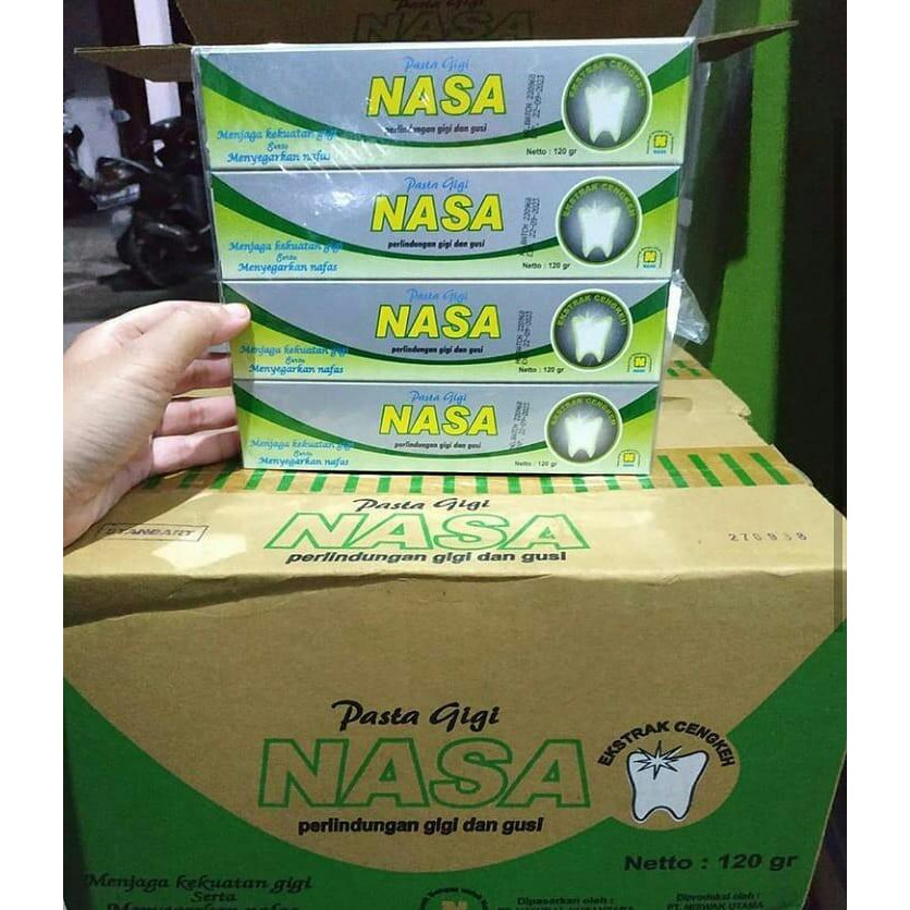 Jual ( 4 PCS ) PASTA GIGI NASA-PERONTOK KARANG-ODOL NASA | Shopee Indonesia