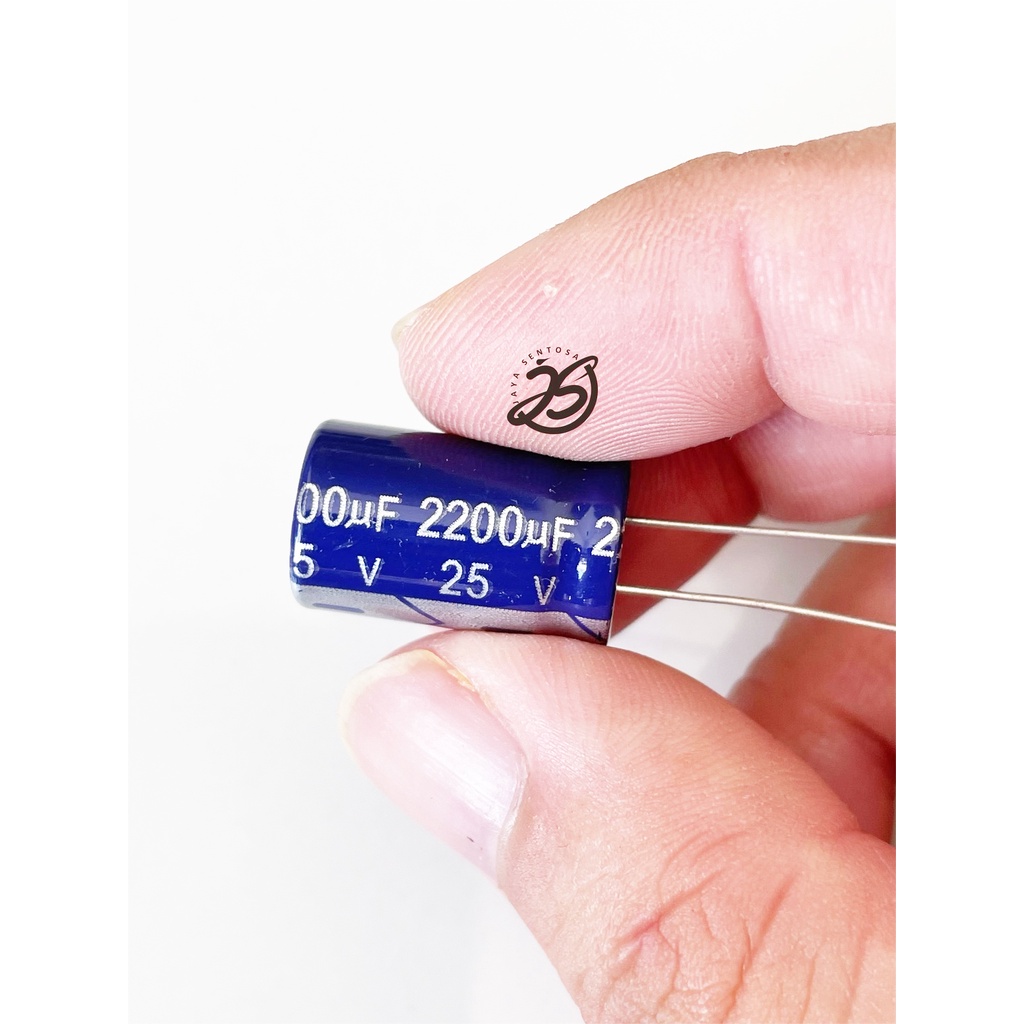 Jual ELCO 2200UF 25V (1 BUAH) KAPASITOR CAPACITOR ELCO KAPASITOR ELKO ...