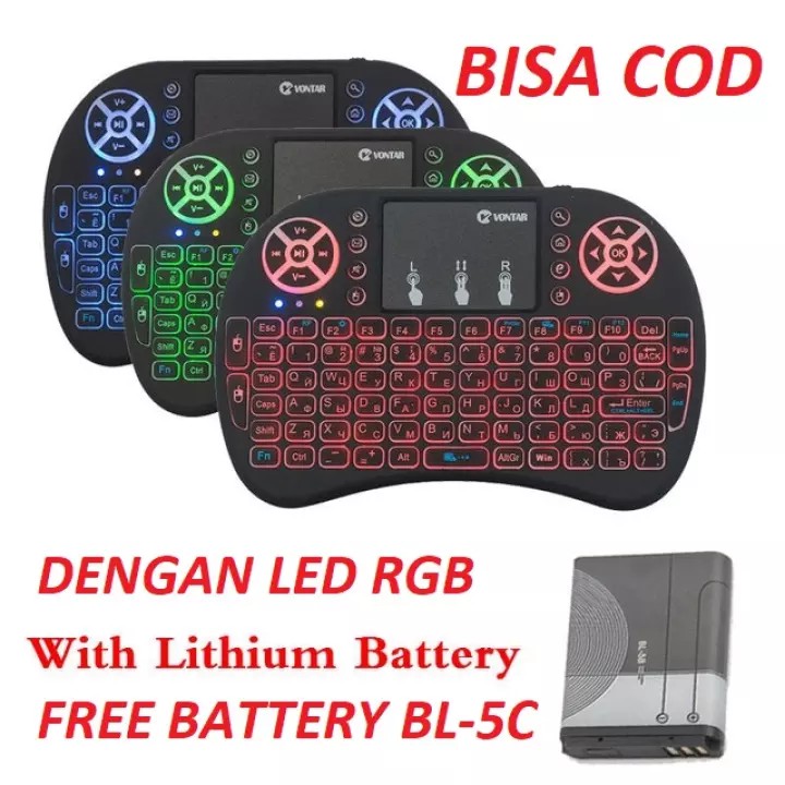 Jual Mini Keyboard Wireless i8 2.4G Handheld Keyboard For PC Android TV ...