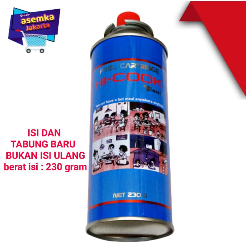 Jual Tabung gas hi-cook Fuel cartridge classic isi gas 230g | Shopee ...