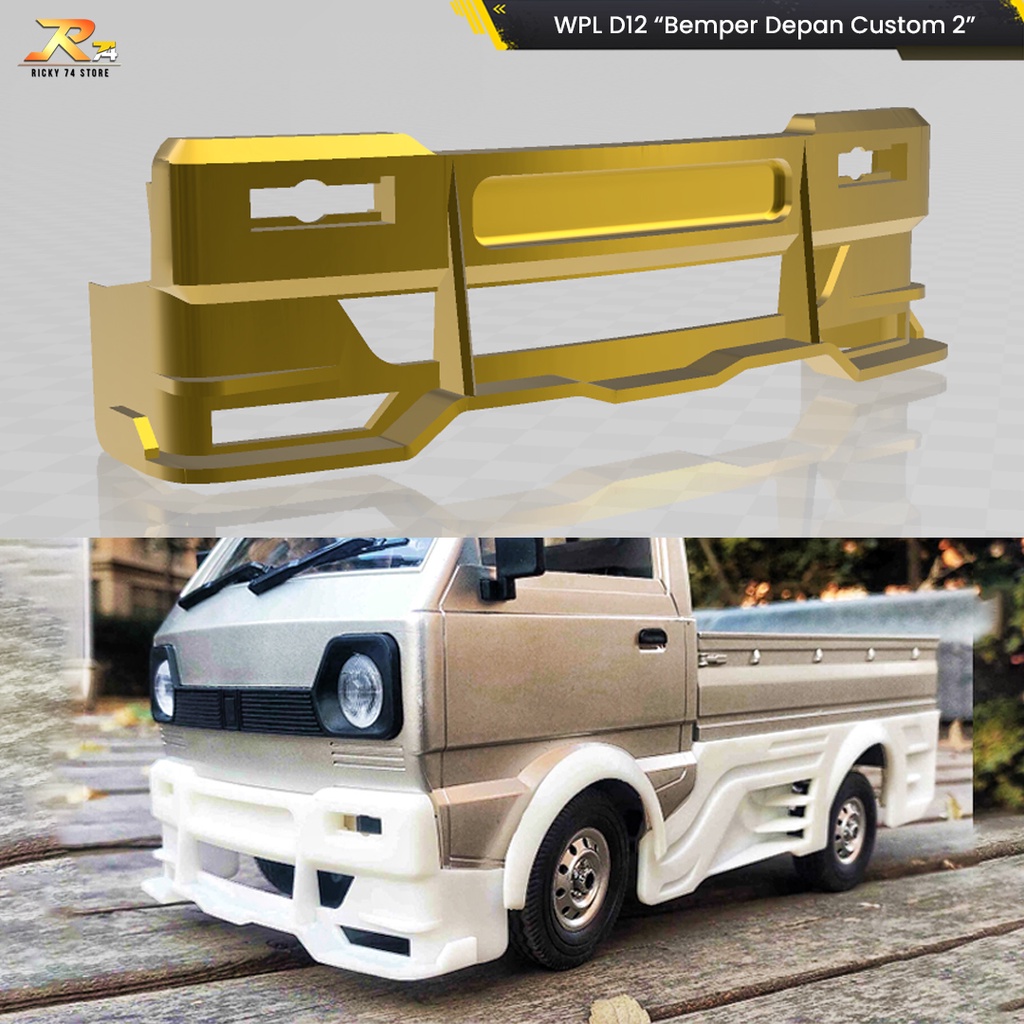 Jual WPL D12 Bemper Depan Custom 2 - Body Part RC Drift 3D Print | Shopee Indonesia