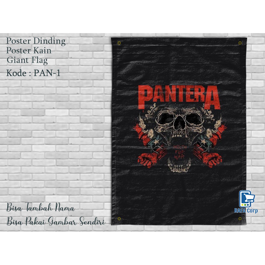 Jual Poster Kain Band | Hiasan Dinding Pantera | Poster Printing | Band ...