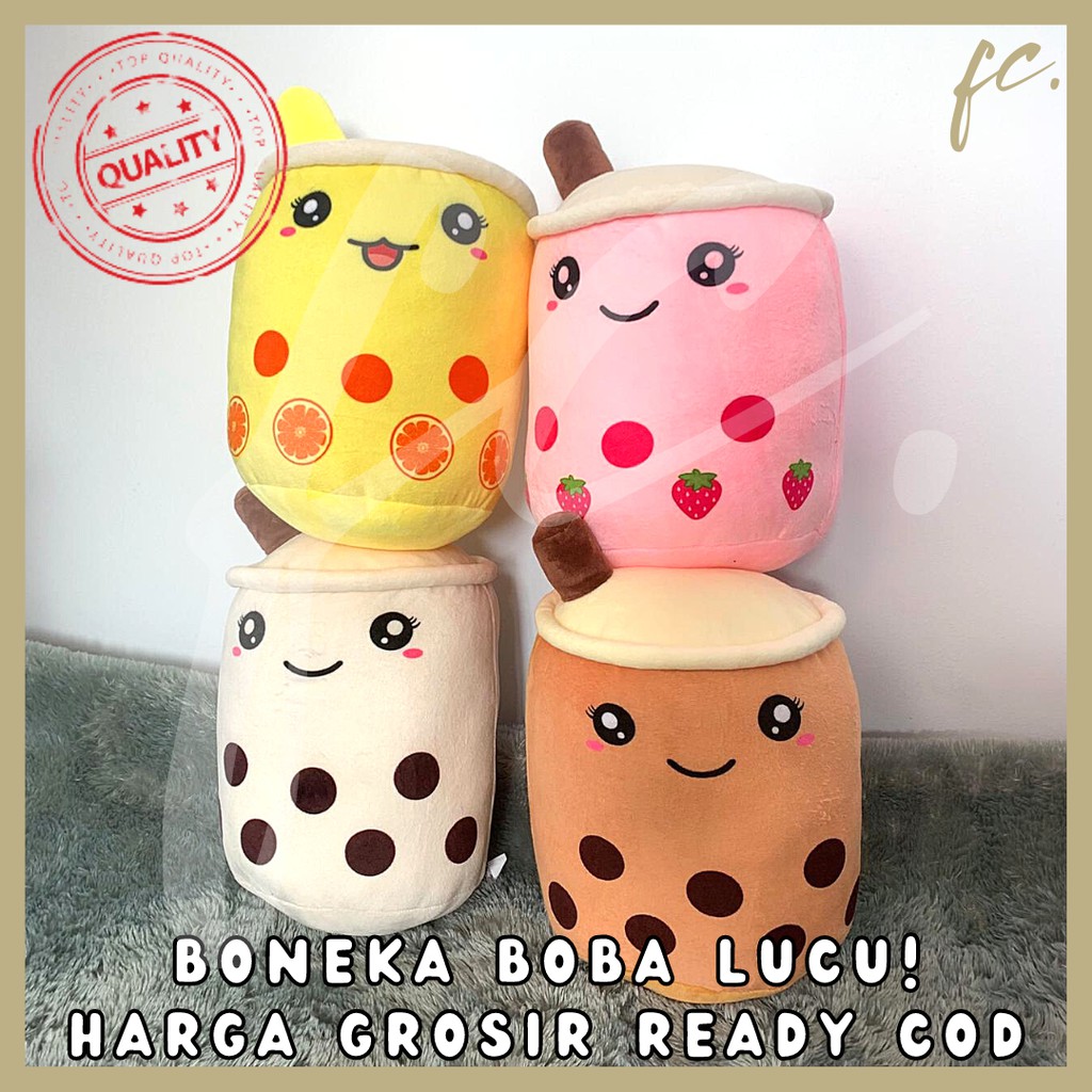 Jual BONEKA BOBA / PLUSHIE / DOLL 35 X 20 CM BUBBLE TEA LUCU TERMURAH ...