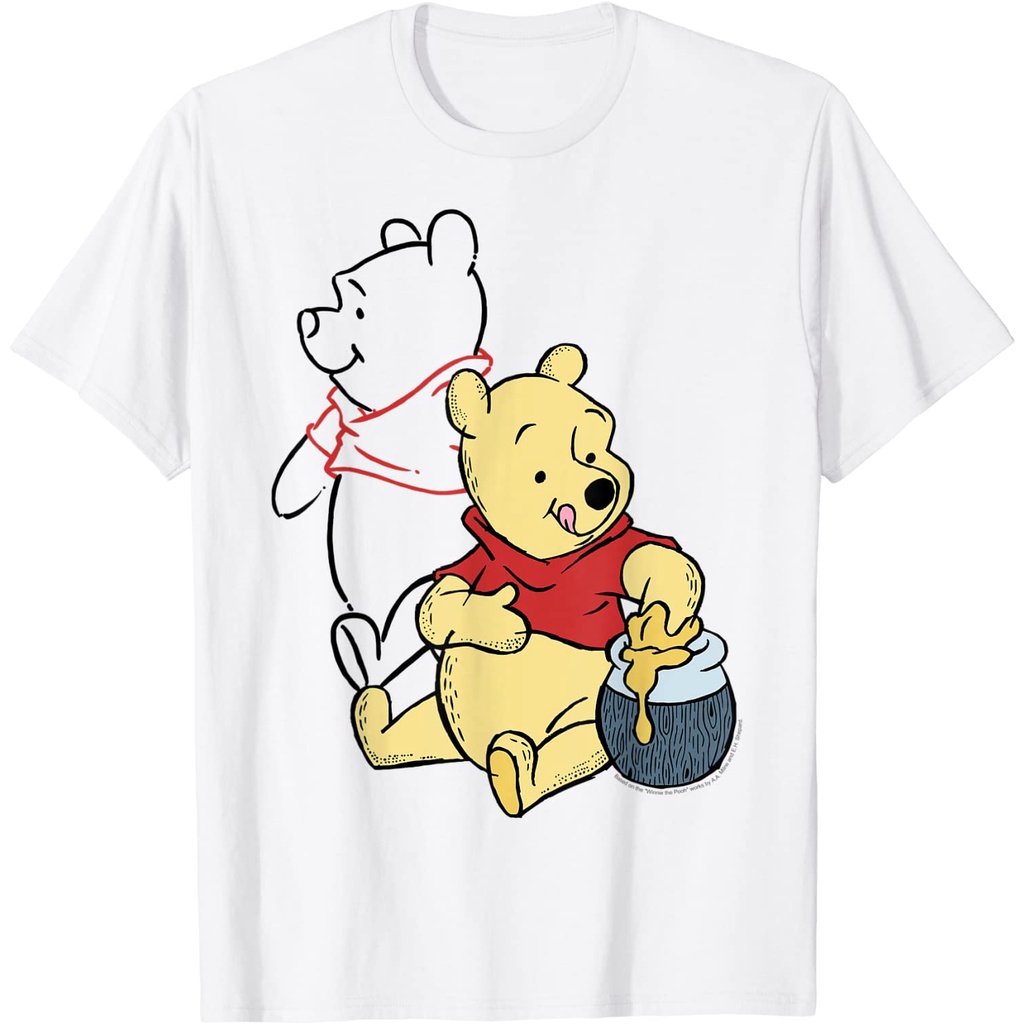 Jual Kaos Anak Disney Winnie The Pooh Line Art Portrait Pakaian Fashion ...