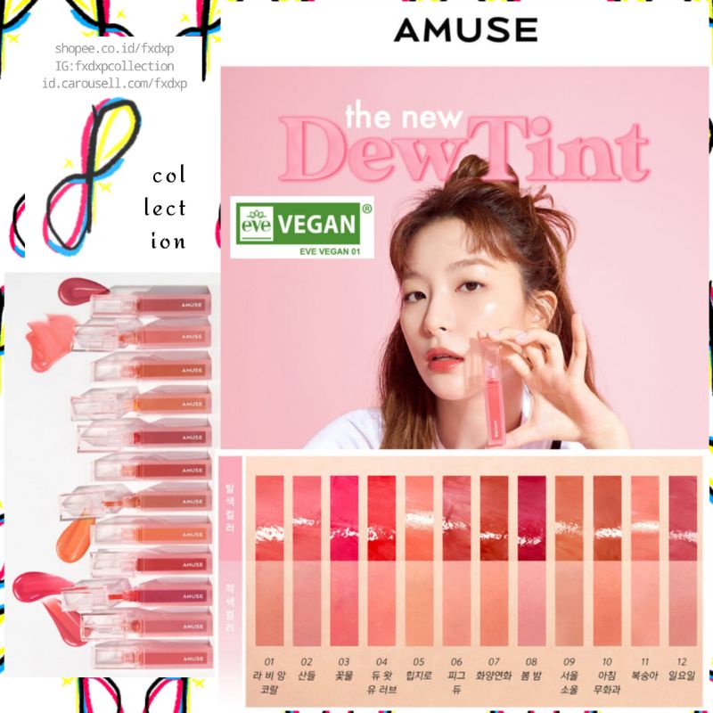 Jual [ Including 2023 5 New Color ] AMUSE NEW Dew Tint 4g 15 Shades ...