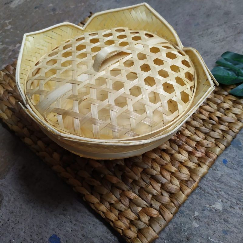 Jual mangkok anyaman bambu model teratai | Shopee Indonesia