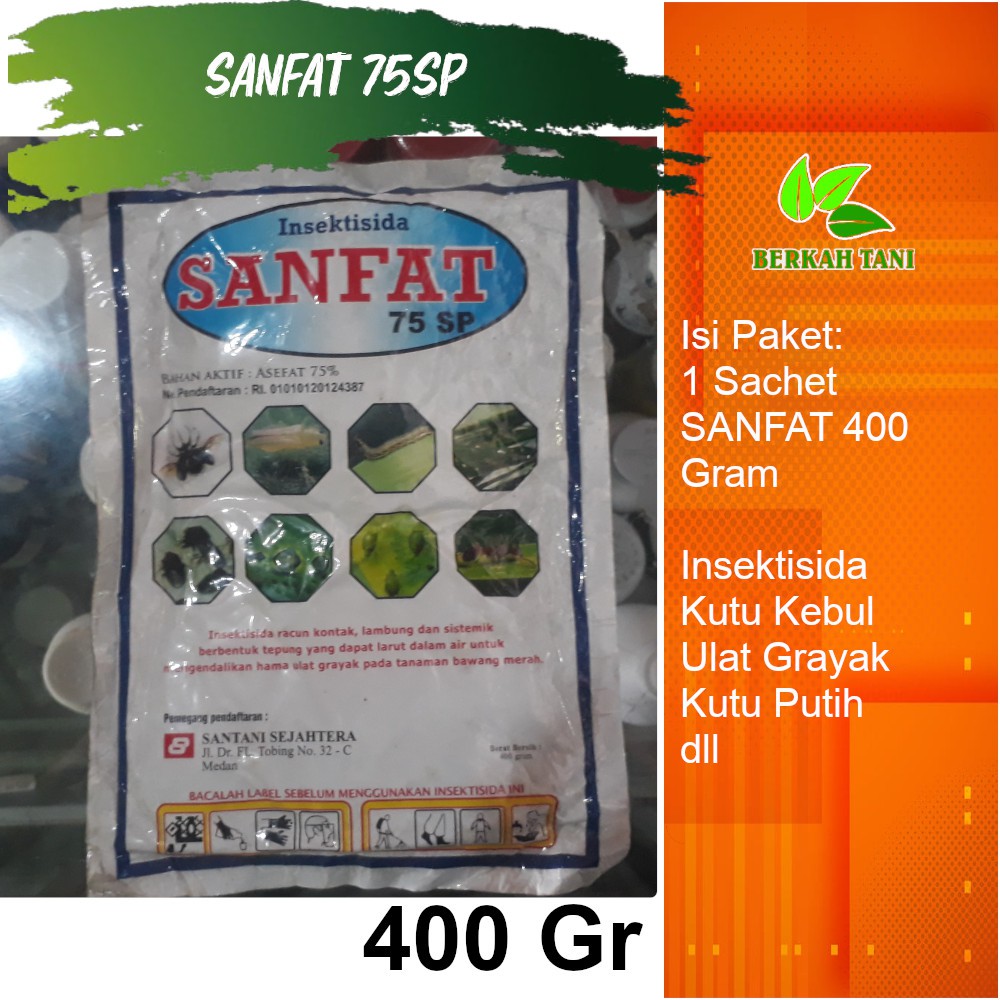 Jual Sanfat 400 Gram Asefat 75 SP Insektisida Ulat Grayak | Shopee ...