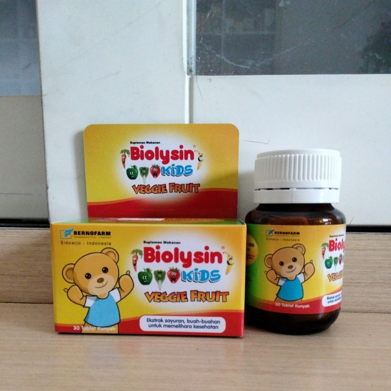 Jual Biolysin Kids Veggie Fruit isi 30 (tablet kunyah) | Shopee Indonesia