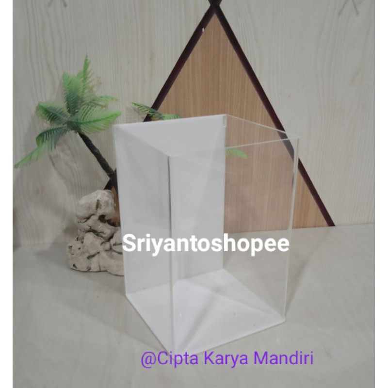 Jual Soliter Akrilik 10 x 10 x 15 Background Putih //Akuarium Akrilik //Soliter Cupang | Shopee ...